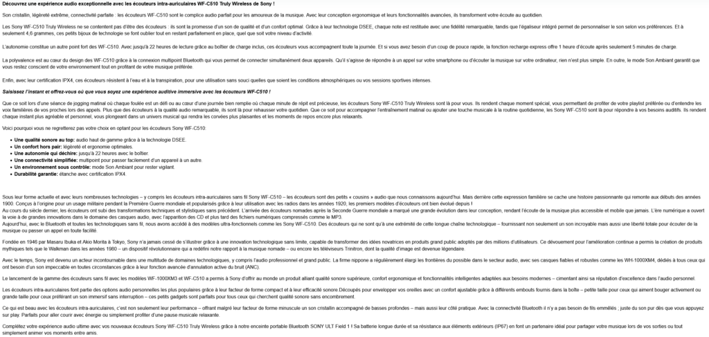 Rédaction facile de fiche produit avec l'IA Articlum